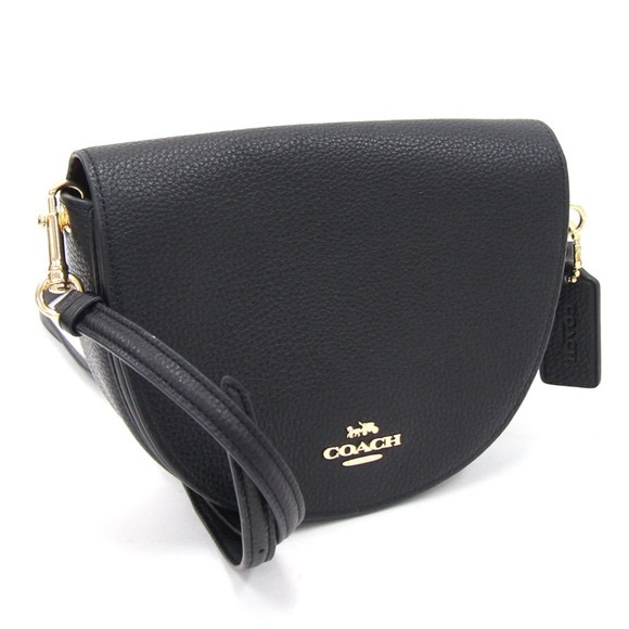 Coach | Bags | Coach Shoulder Bag C432 Black Leather Crossbody Half ...